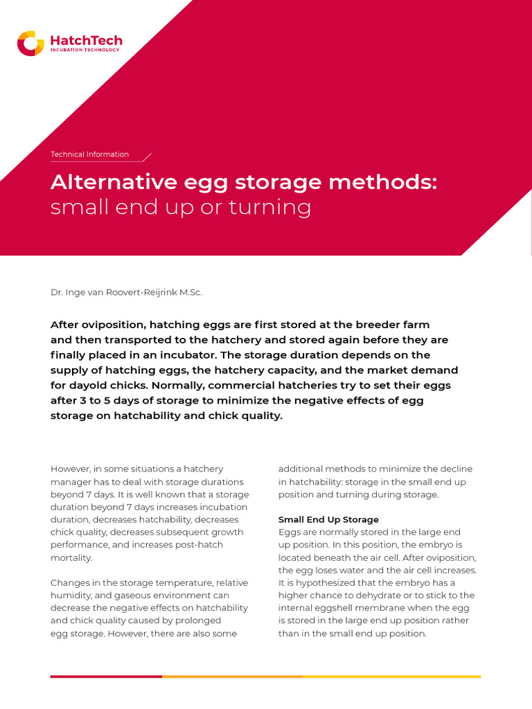 Alternative Egg Storage Methods_ Small End Up or Turning | PDF | Zoology