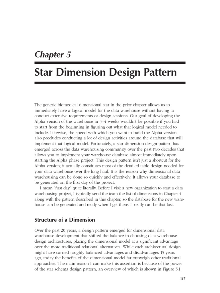 Star Dimension Design Pattern in Data Warehousing | PDF | Data ...