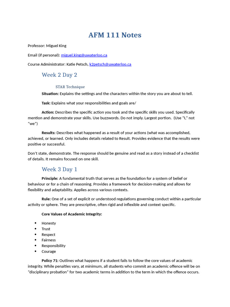 AFM 111 Notes | PDF | Cost Of Living | Communication