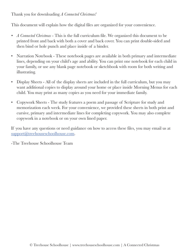 A Connected Christmas Curriculum Guide | PDF
