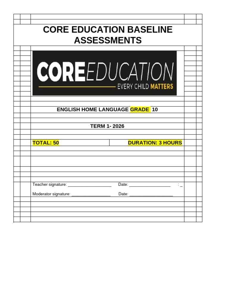 Grade 10 English Home Language Assessment | PDF | Rock (Geology ...