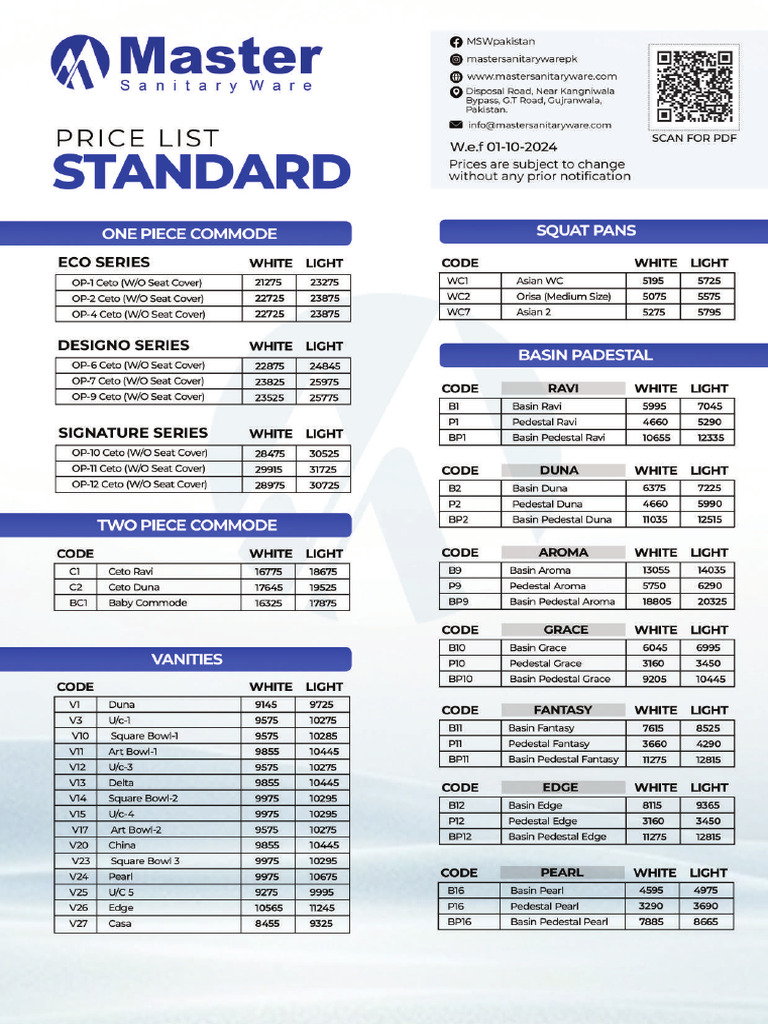 Price List Standard Compressed | PDF