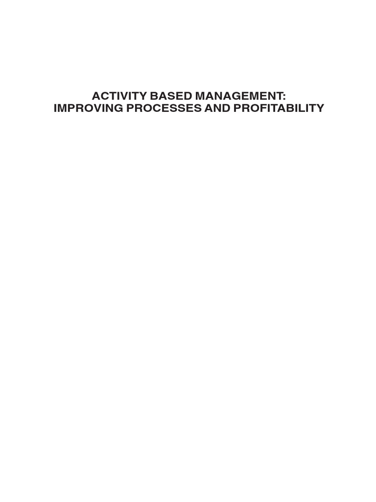 OceanofPDF.com Activity Based Management - Brian Plowman | PDF | Profit ...