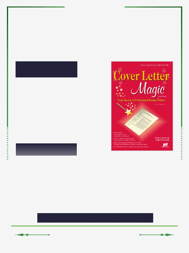 Cover Letter Magic Trade Secrets of Professional Resume Writers 4th ed ...