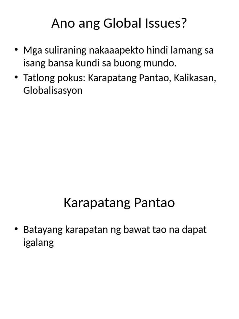 Modern Global Issues Examples Explained v2 | PDF