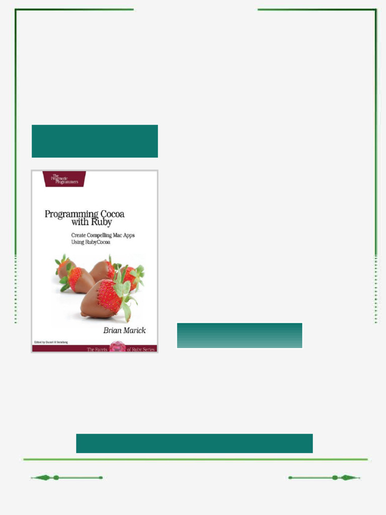 Programming Cocoa with Ruby Create Compelling Mac Apps Using RubyCocoa ...