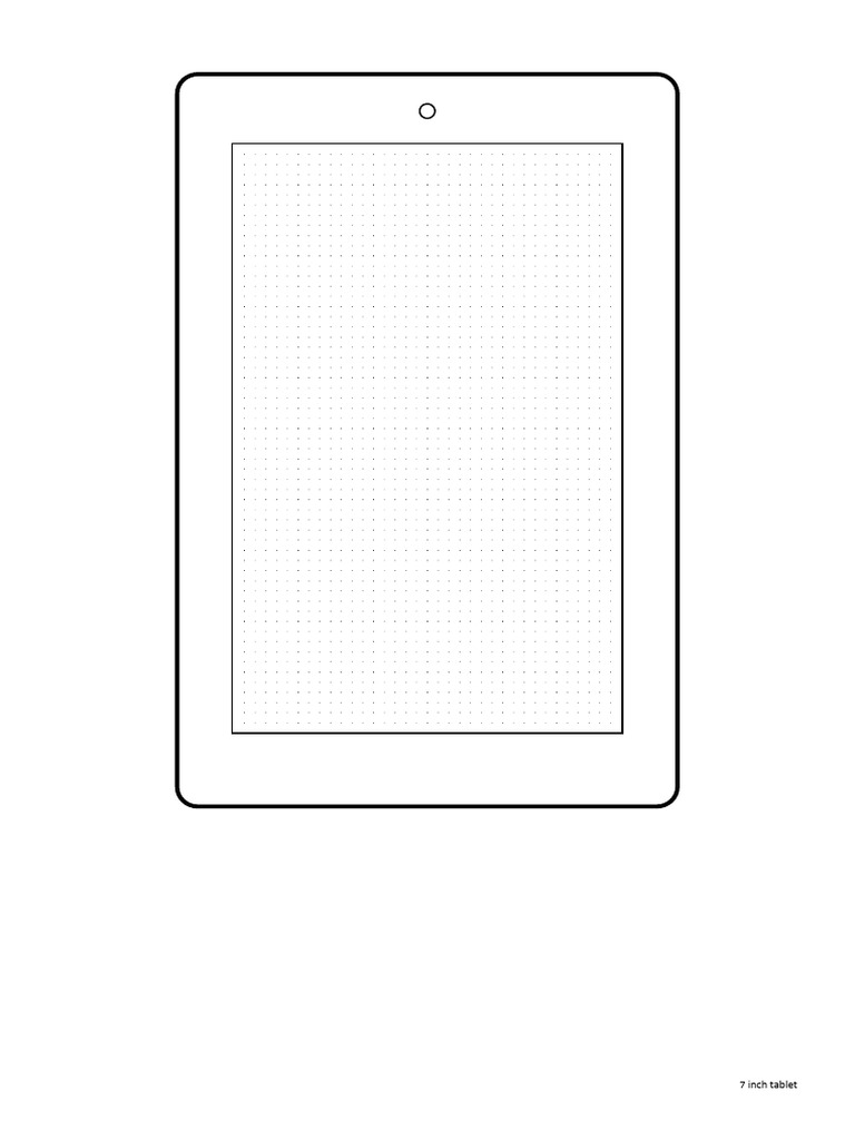 Generic 7 Inch Tablet Template A4 | PDF