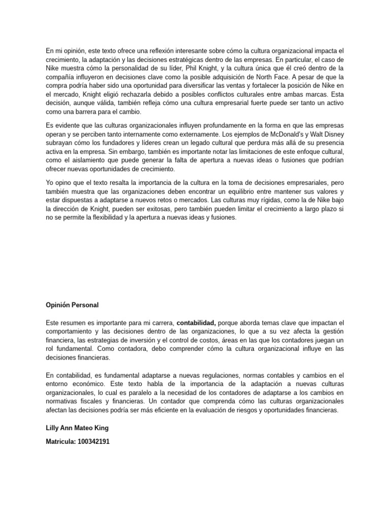 Unidad II (1) | PDF | Contabilidad | Cultura organizacional