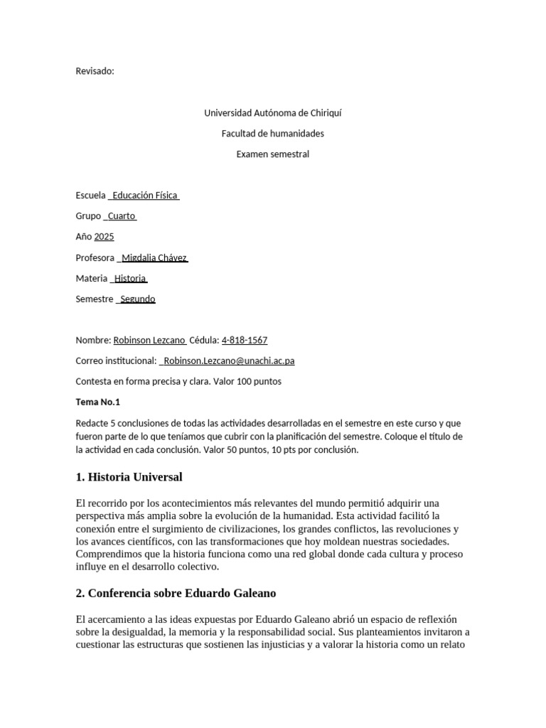 Semestral Robinson Lezcano | PDF | Enseñando | Mente