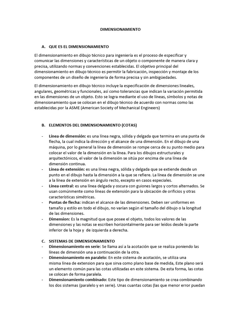 Guía Completa de Dimensionamiento Técnico | PDF | Dibujo técnico | Dibujo