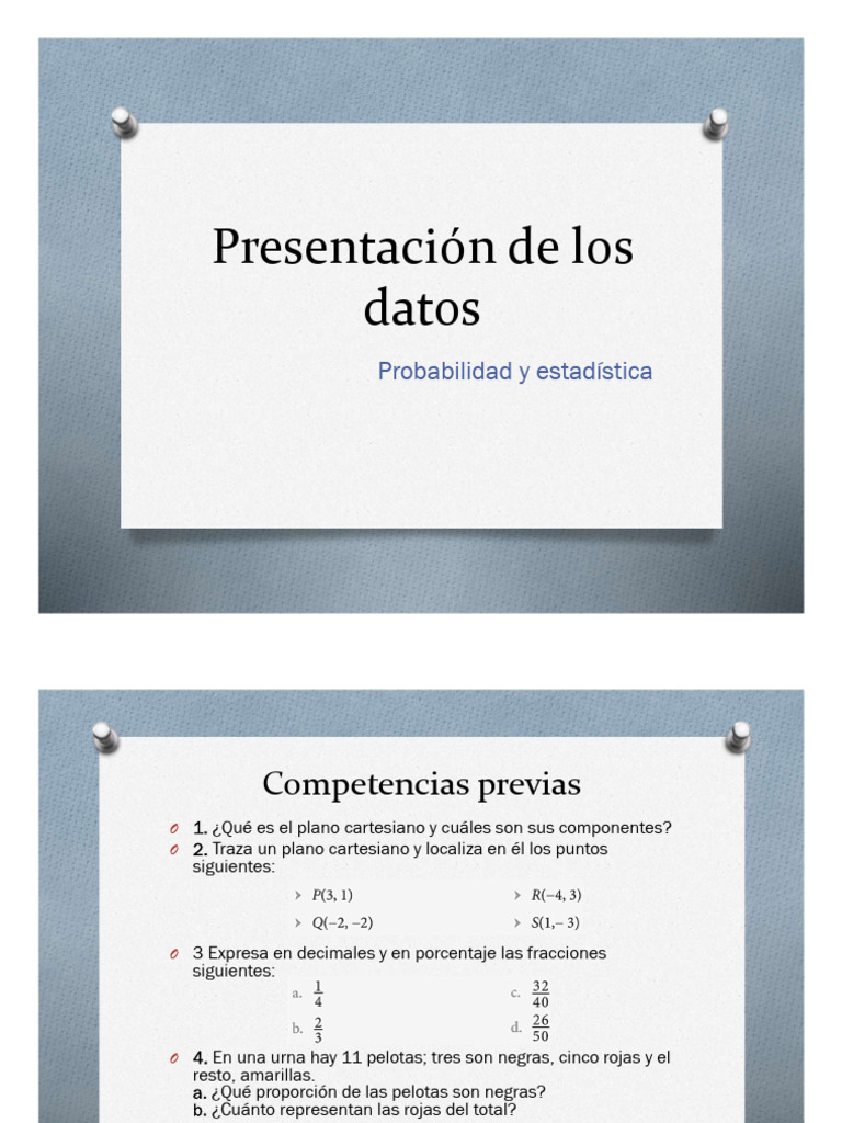 Presentación y análisis de datos estadísticos | PDF | Matemáticas
