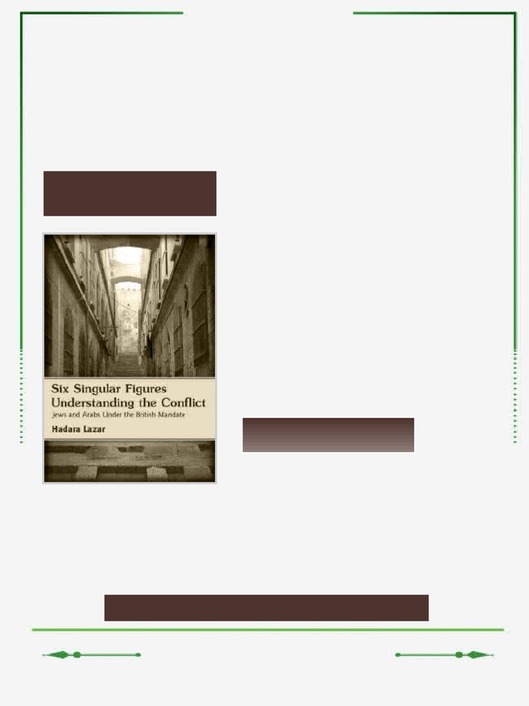 Six Singular Figures Understanding the Conflict Jews and Arabs Under ...