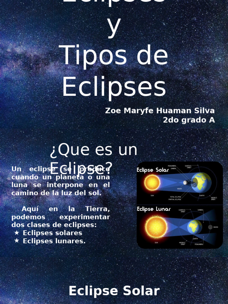 Eclipses y Tipos de Eclipses | PDF | Eclipse | Luna