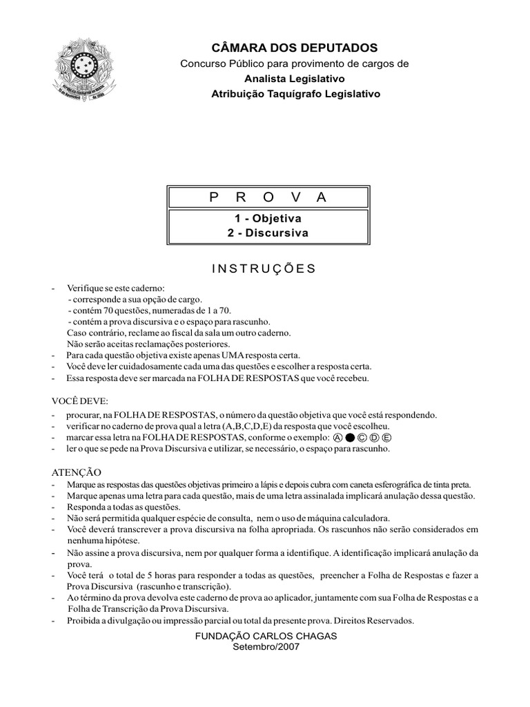 Prova M13 Tipo 005 | PDF