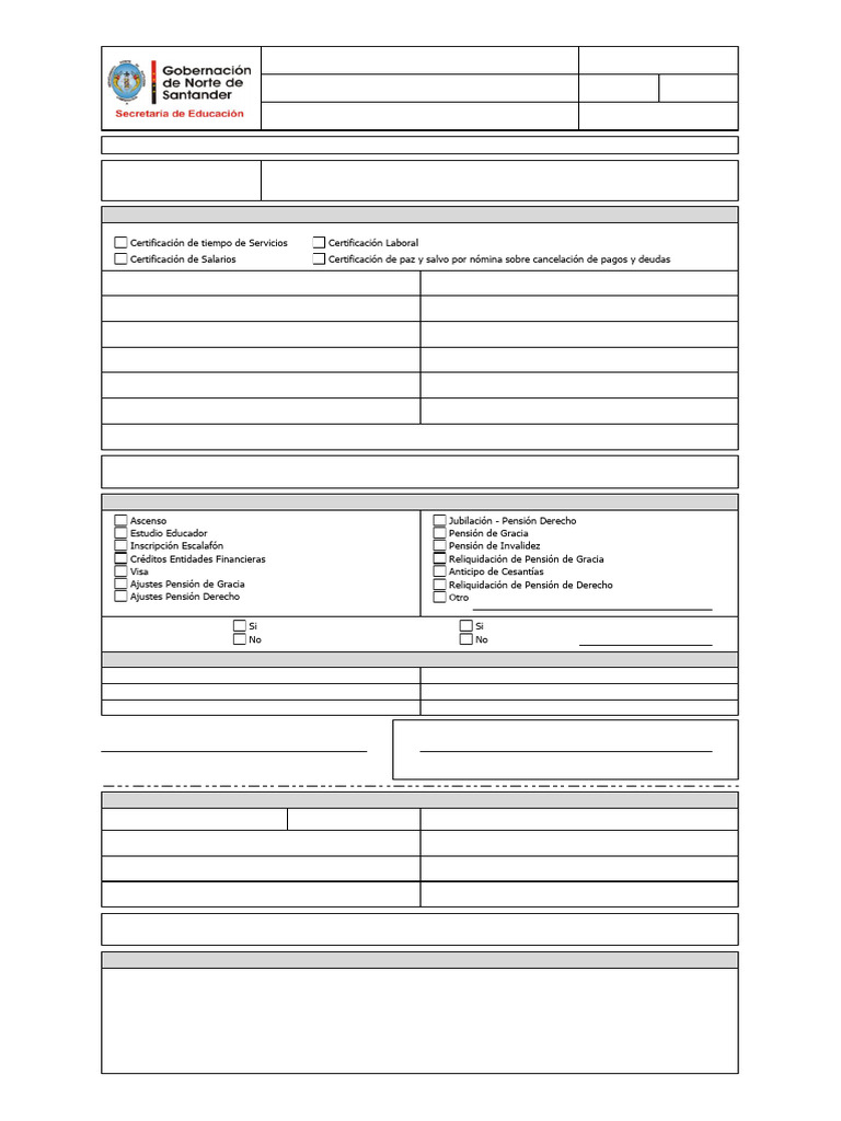 Formato H07!02!01_v2 SolicituddeCertificados | PDF | Pensión