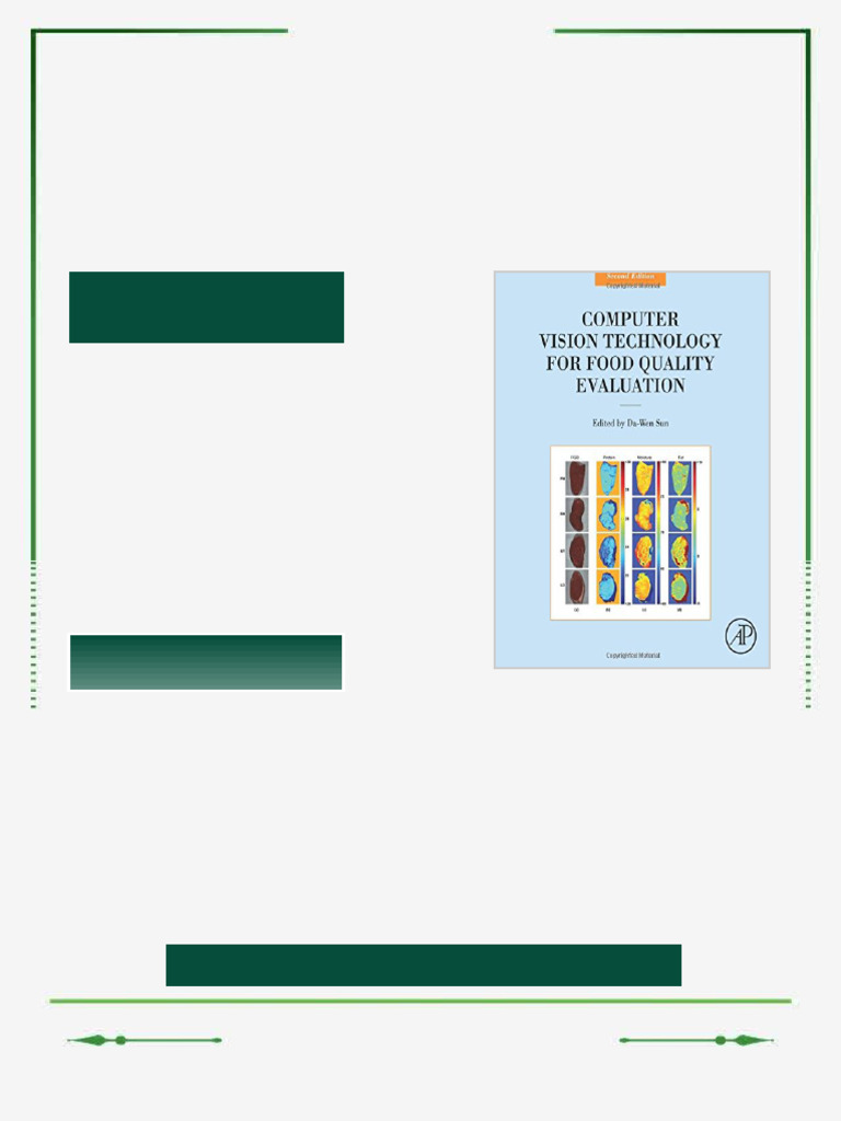 Computer Vision Technology for Food Quality Evaluation, Second Edition Sun eBook complete ...