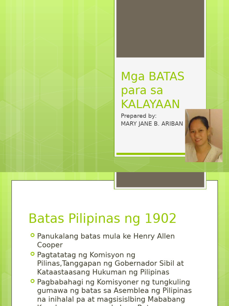 AP-6-PPT-Q3-Mga-Batas-Para-Sa-Kalayaan | PDF