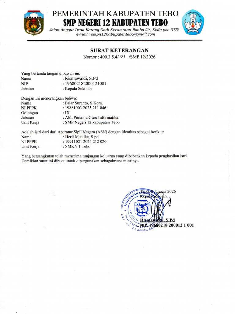 Surat Keterangan | PDF