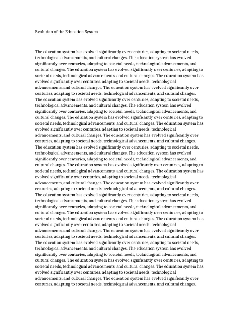 Evolution of Education System | PDF | Biological Evolution | Evolution