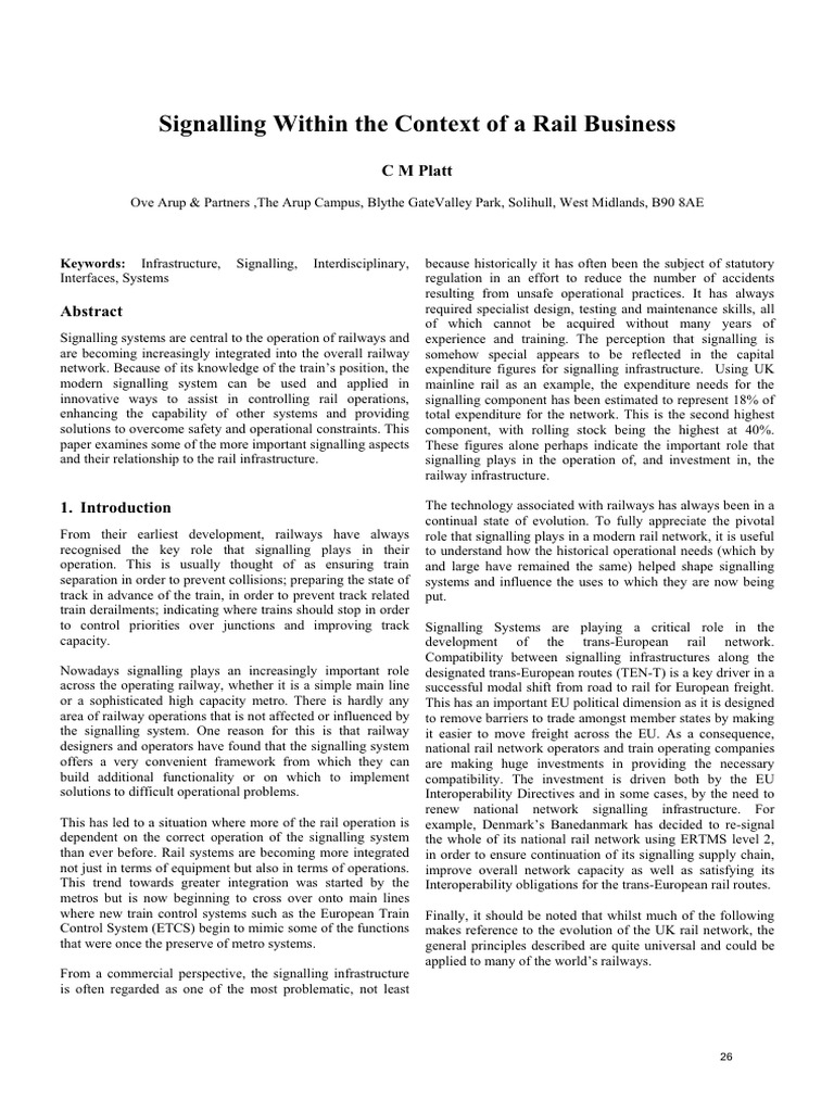 Rail Signalling Systems Overview | PDF | Train | Rail Transport