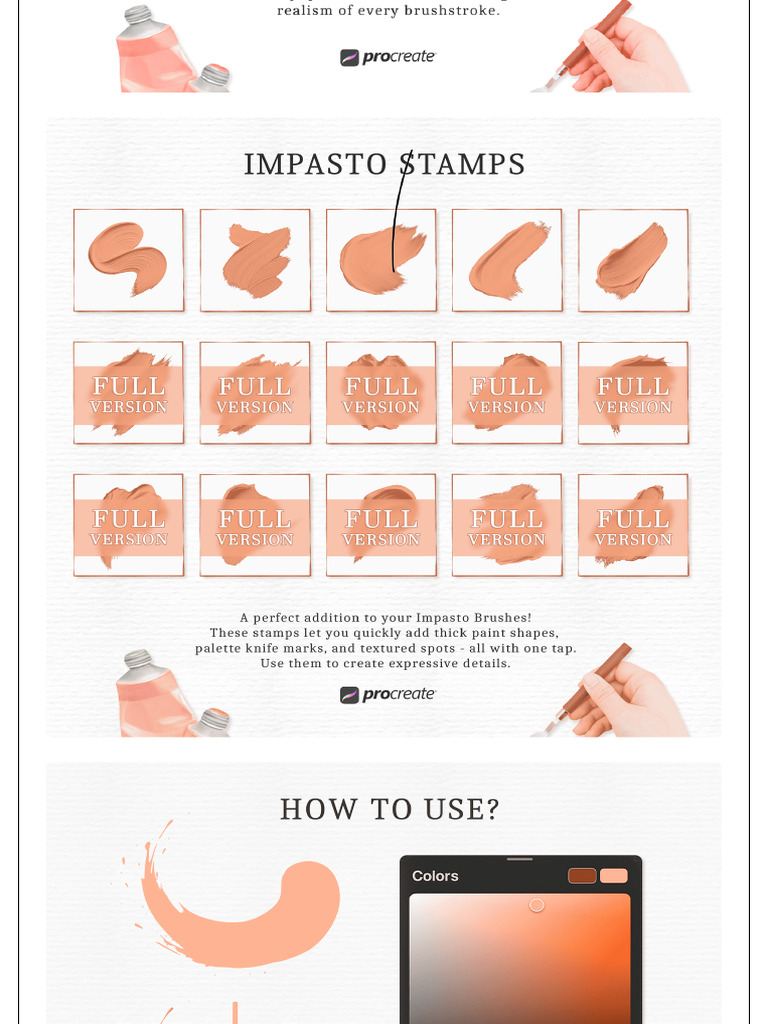 Free 20 Realistic Oil Impasto Procreate Brushes – Acrylic, Texture ...