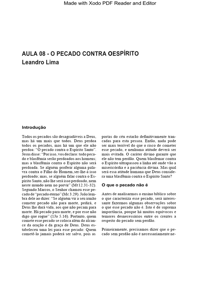 TS07-AULA-08 | PDF | Pecado | Jesus