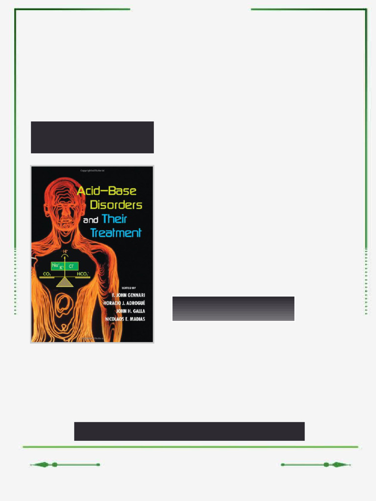 Acid Base Disorders and Their Treatment 1st Edition F. John Gennari ...