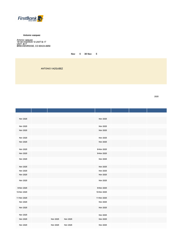 791478025 FirstBank Statement | PDF | Debits And Credits | Accounting