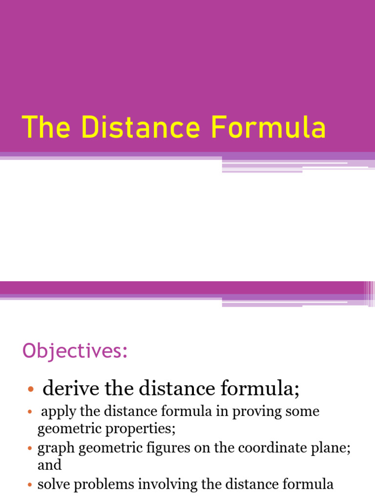 Q2 Week6 The Distance Formula 2025 | PDF | Discrete Mathematics | Graph ...