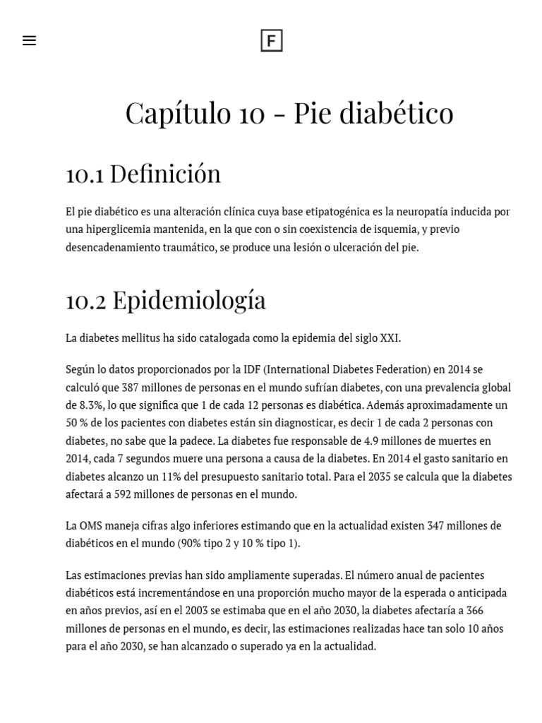 Manual de Cirugía Vascular - Cap 10 - Pie Diabético | PDF | Diabetes ...