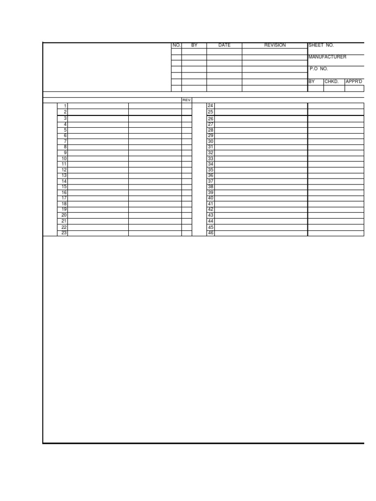 Document Revision Tracking Sheet | PDF | Technology & Engineering