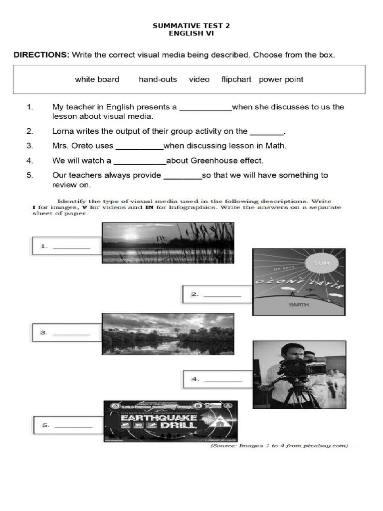 Summative Test 2- English | PDF