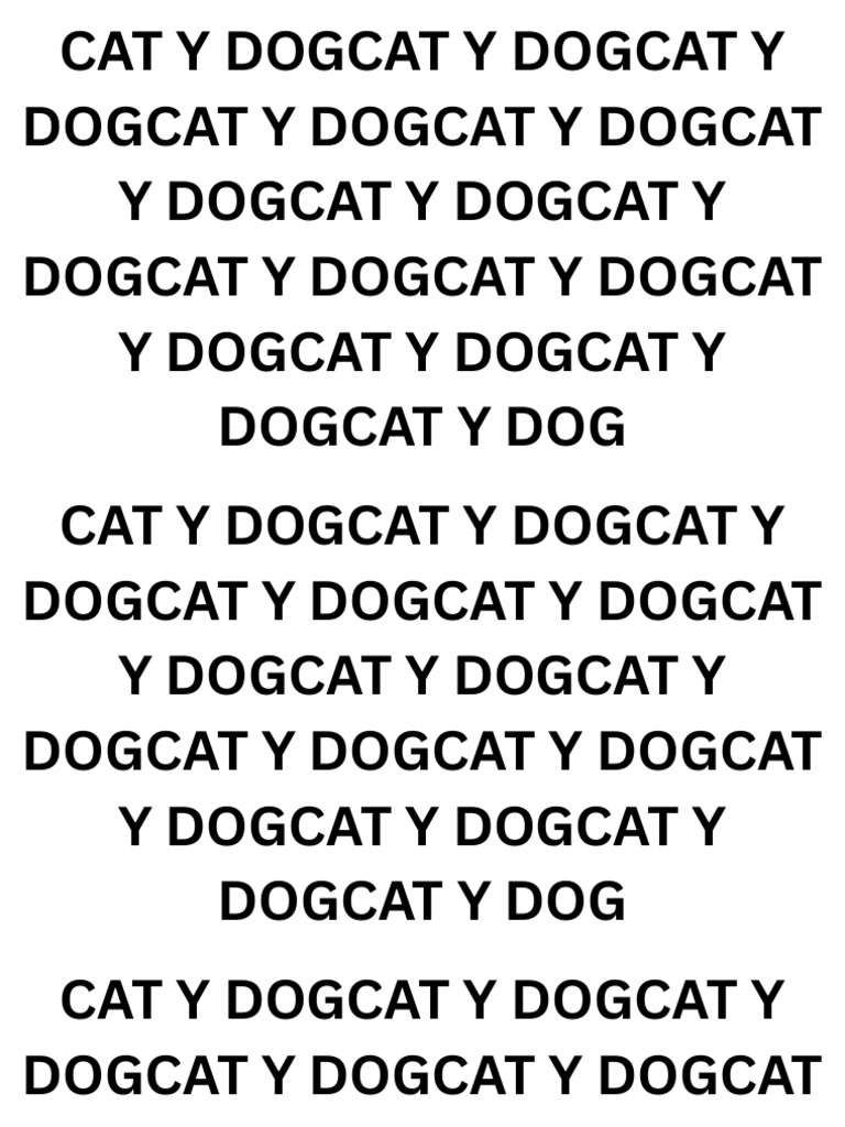 CAT Y DOG | PDF