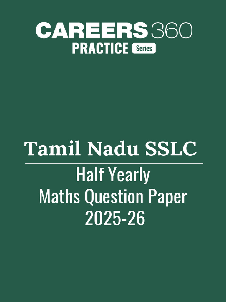 Tamil Nadu Class 10 Half Yearly Maths Question Paper 2025-26 ...