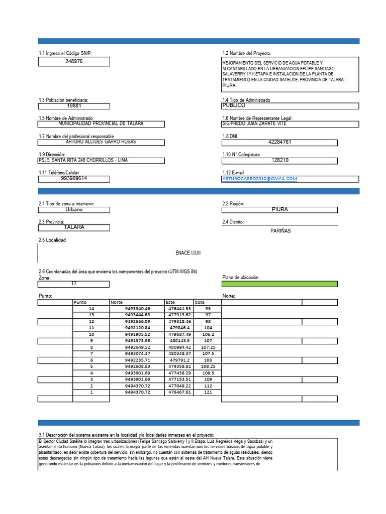 Fta Talara Final-004 | PDF | Alcantarillado | Tratamiento de aguas residuales