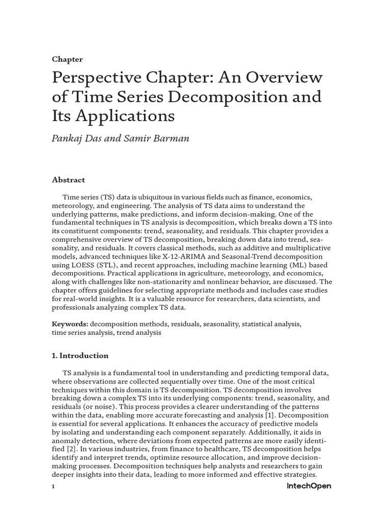 An Overview of Time Series Decomposition and Its A | PDF | Seasonality | Time Series