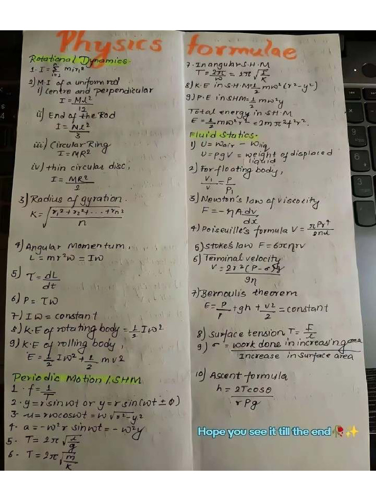 Physics Formulas | PDF