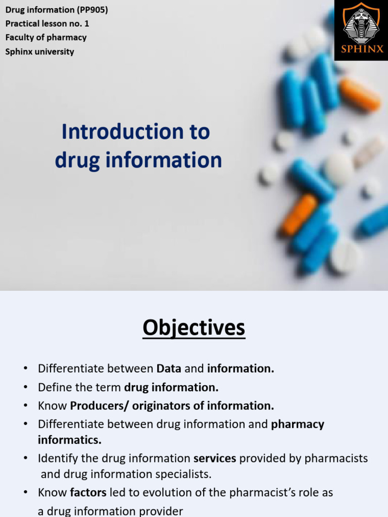 Sec1. Introduction of Drug Information | PDF | Pharmacy | Health ...
