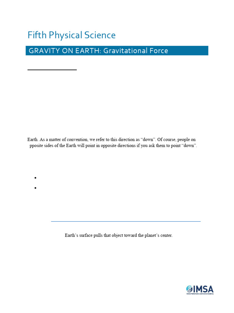 Physical Science - GRAVITY on EARTH_ Gravitational Force (1) | PDF ...