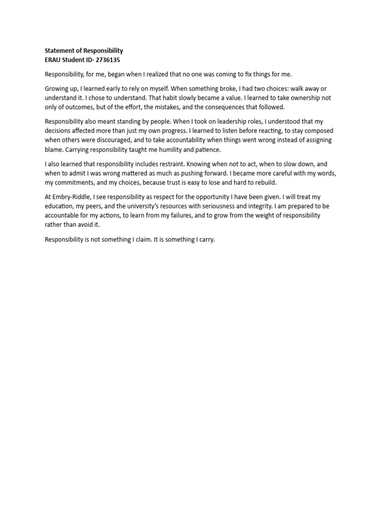 Statement of Responsibility | PDF