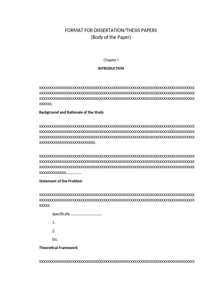 Format for Dissertation | PDF | Thesis | Scientific Method