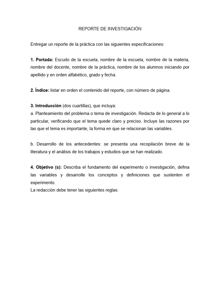 Reporte de Investigacion | PDF | Experimentar