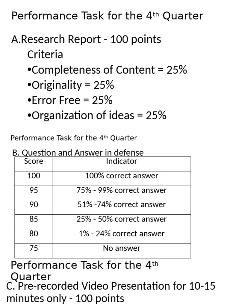 4th Quarter Research Report Guidelines | PDF | Abstract (Summary ...