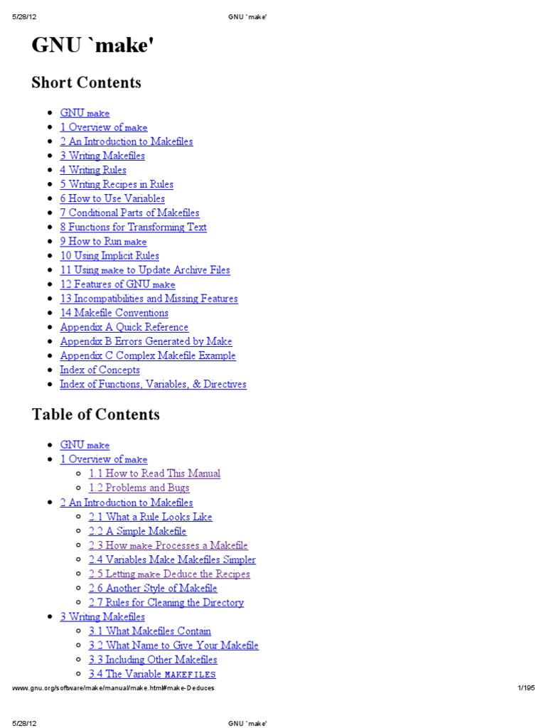 GNU 'Make' | PDF | Computer Programming | Software Engineering