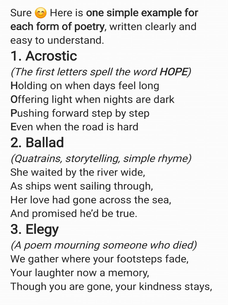 Examples of Forms Poems_260113_181229 | PDF