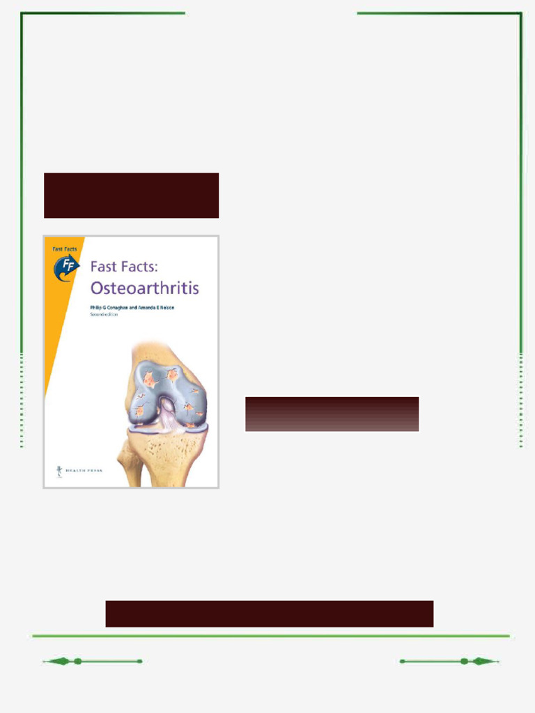 Fat Facts Osteoarthritis second edition Fast Facts Philip Conaghan ...