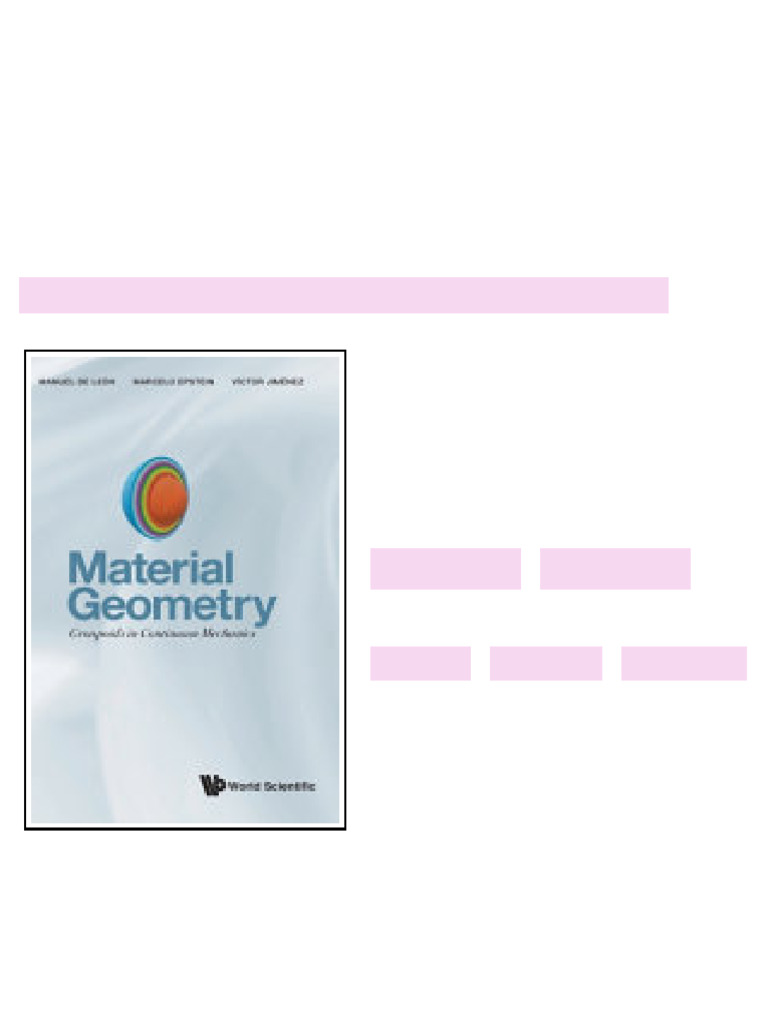Material Geometry Groupoids In Continuum Mechanics Manuel De Len ...