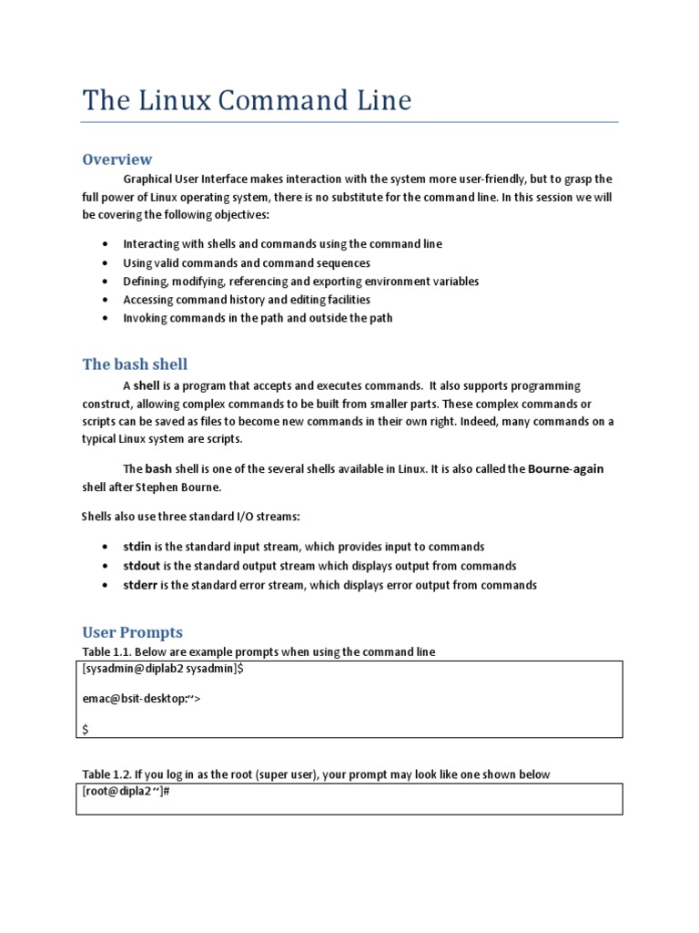 Activity 1 The Linux Command Line | PDF | Command Line Interface ...