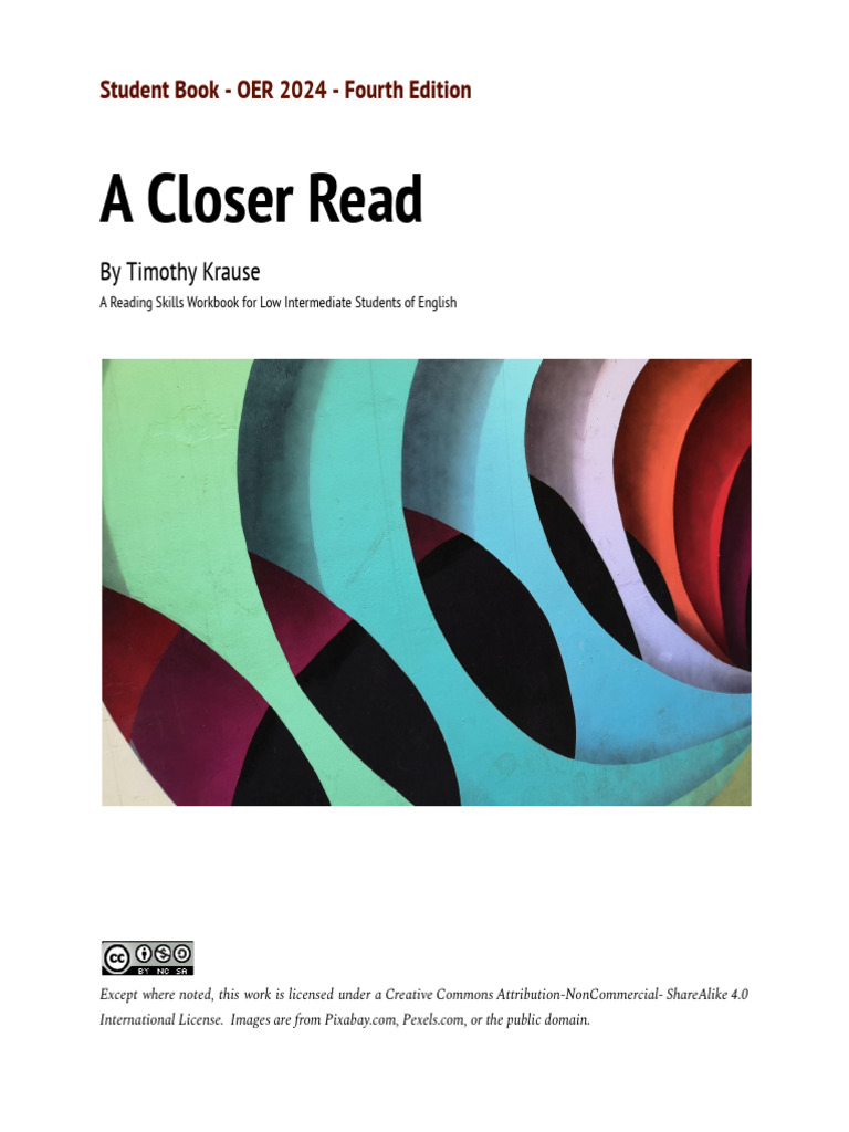 A CLOSER READ - STUDENT BOOK - OER 2024 FOURTH EDITION | PDF | Pet ...