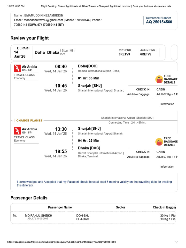 Flight Booking, Cheap Flight Tickets at Akbar Travels - Cheapest Flight ...